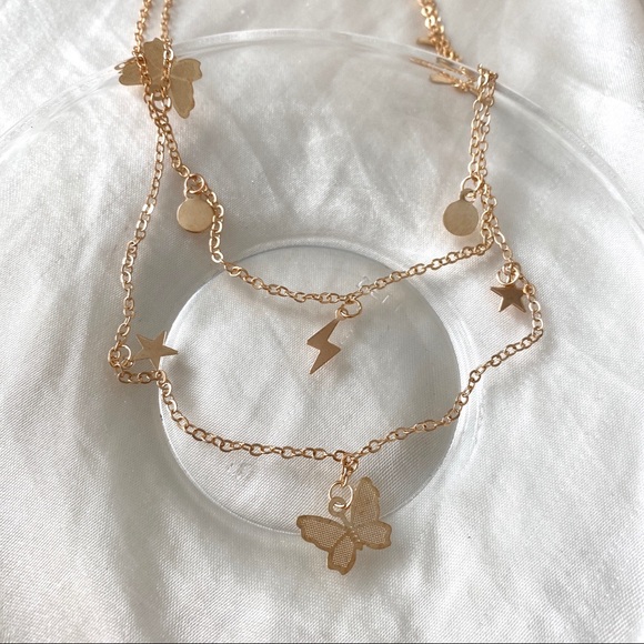 Jewelry | New In Butterfly Lightning Layered Necklace Buy 1 Get Two ...